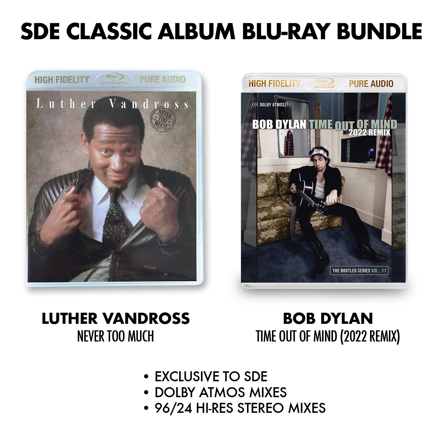 BUNDLE: Luther Vandross and Bob Dylan SDE-exclusive blu-rays ...